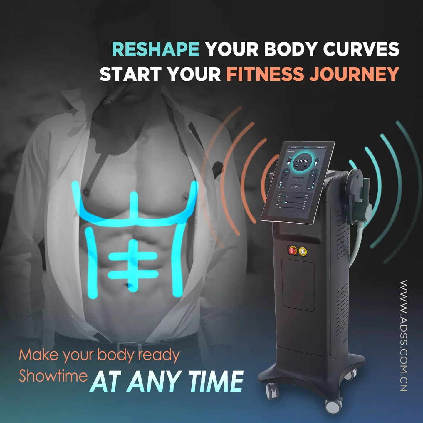 Medical EM-Contouring Body Sculpting RF Machine - ADSS Laser